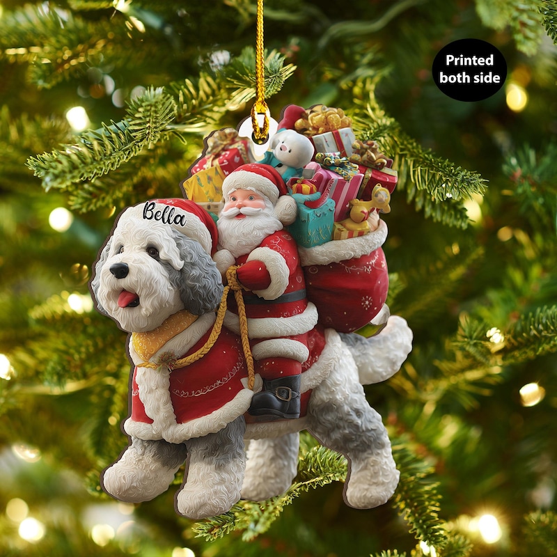 Old English Sheepdog Tree Ornament - Etsy