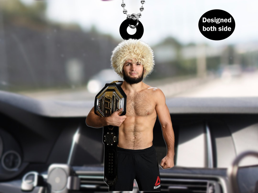 Khabib Nurmagomedov Car Rear View Mirror Ornament, Champion Khabib Car ...