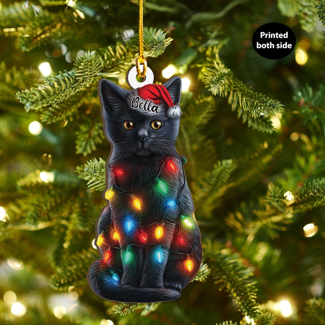 Personalized Bombay Cat Christmas Wood Ornament – Flat 2D Ash Plywood ...