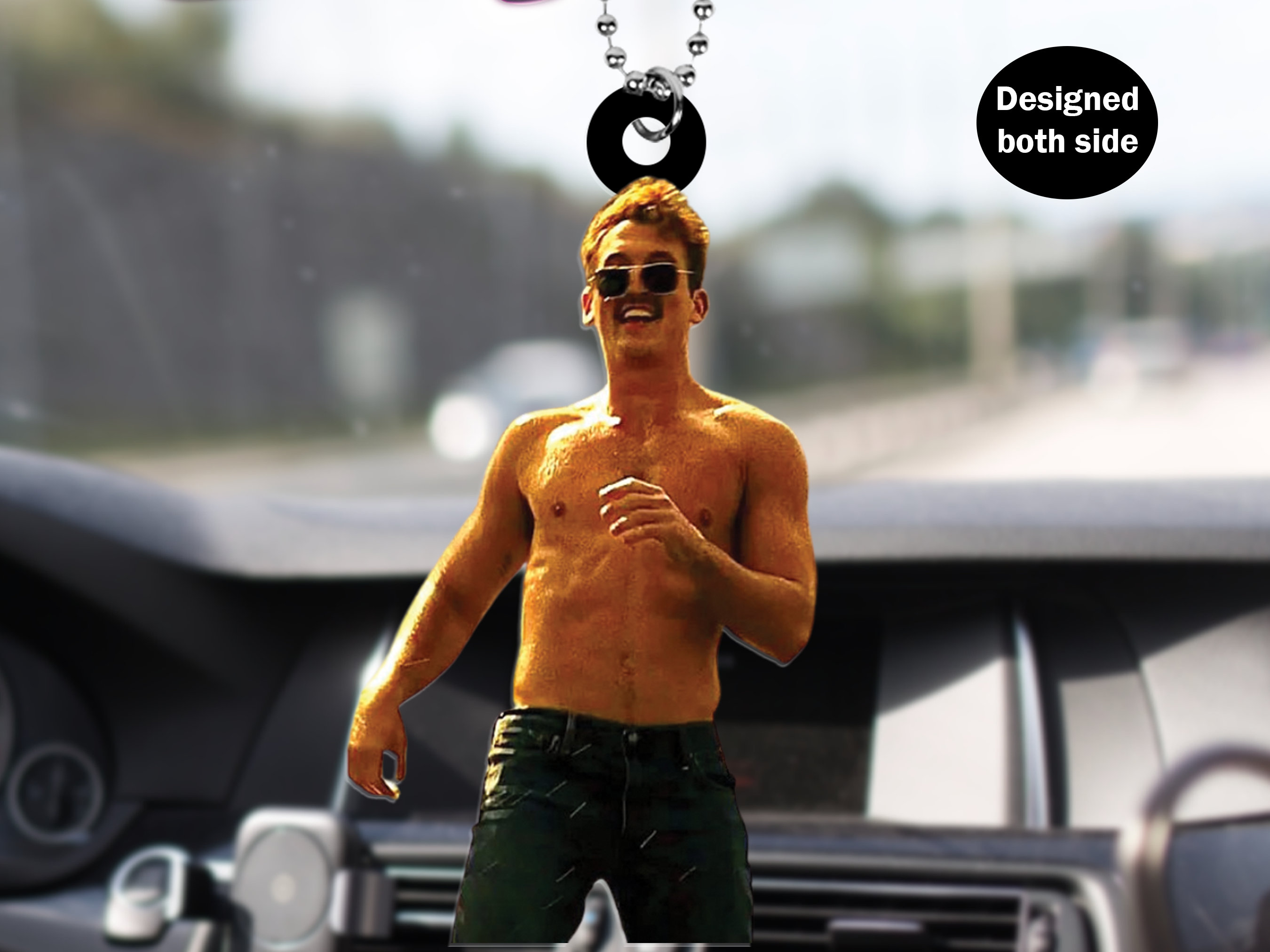 Miles Teller Dancing Car Rear View Mirror Ornament Handsome - Etsy