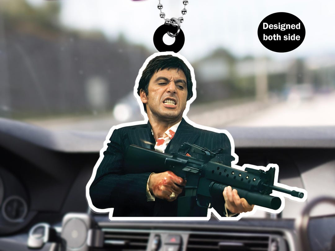 Scarface Car Rear View Mirror Ornament, Scarface Car Rear View Mirror ...