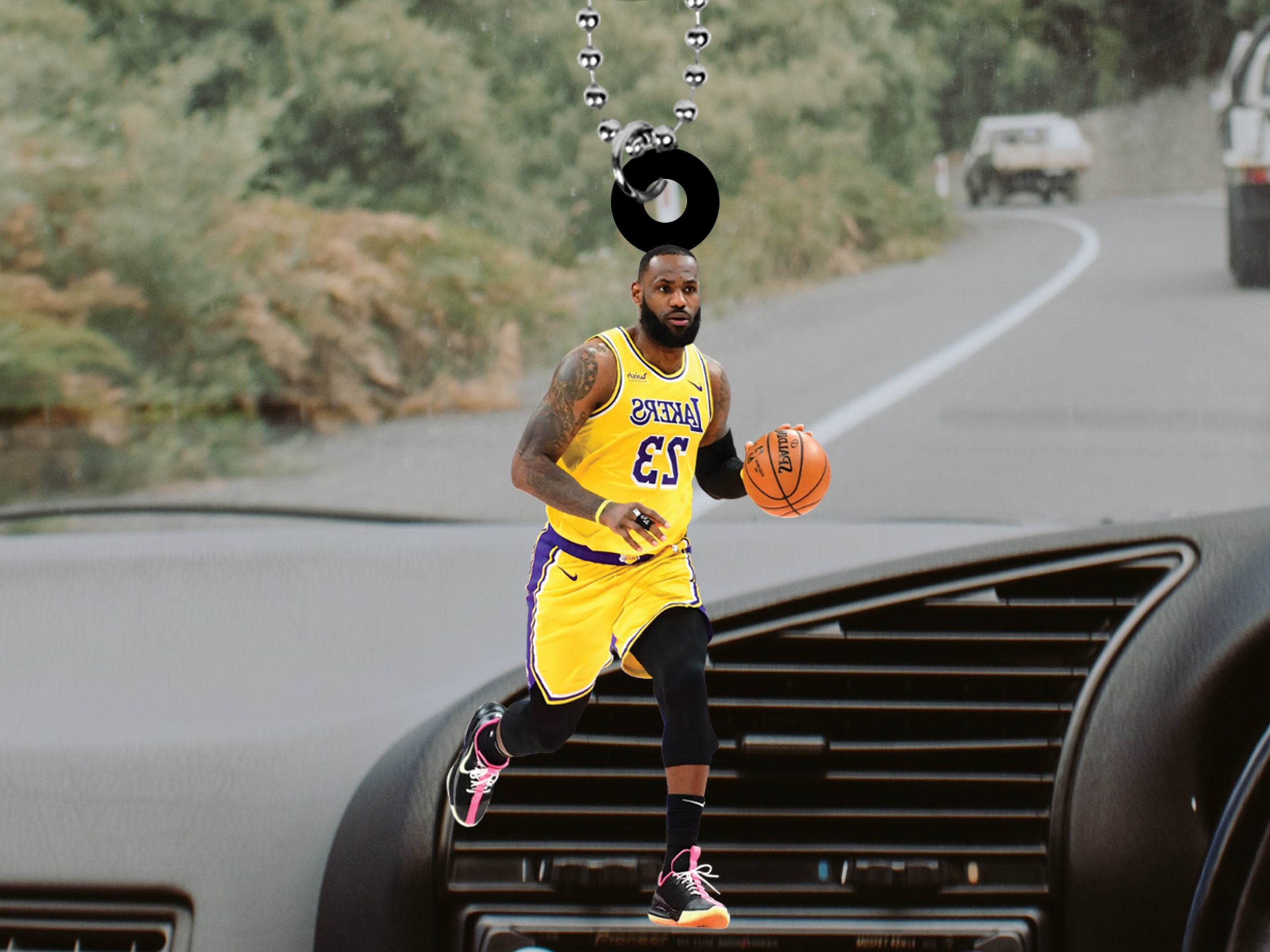 Lebron James Car Rear View Mirror Ornament, Lebron James Car Hanger ...