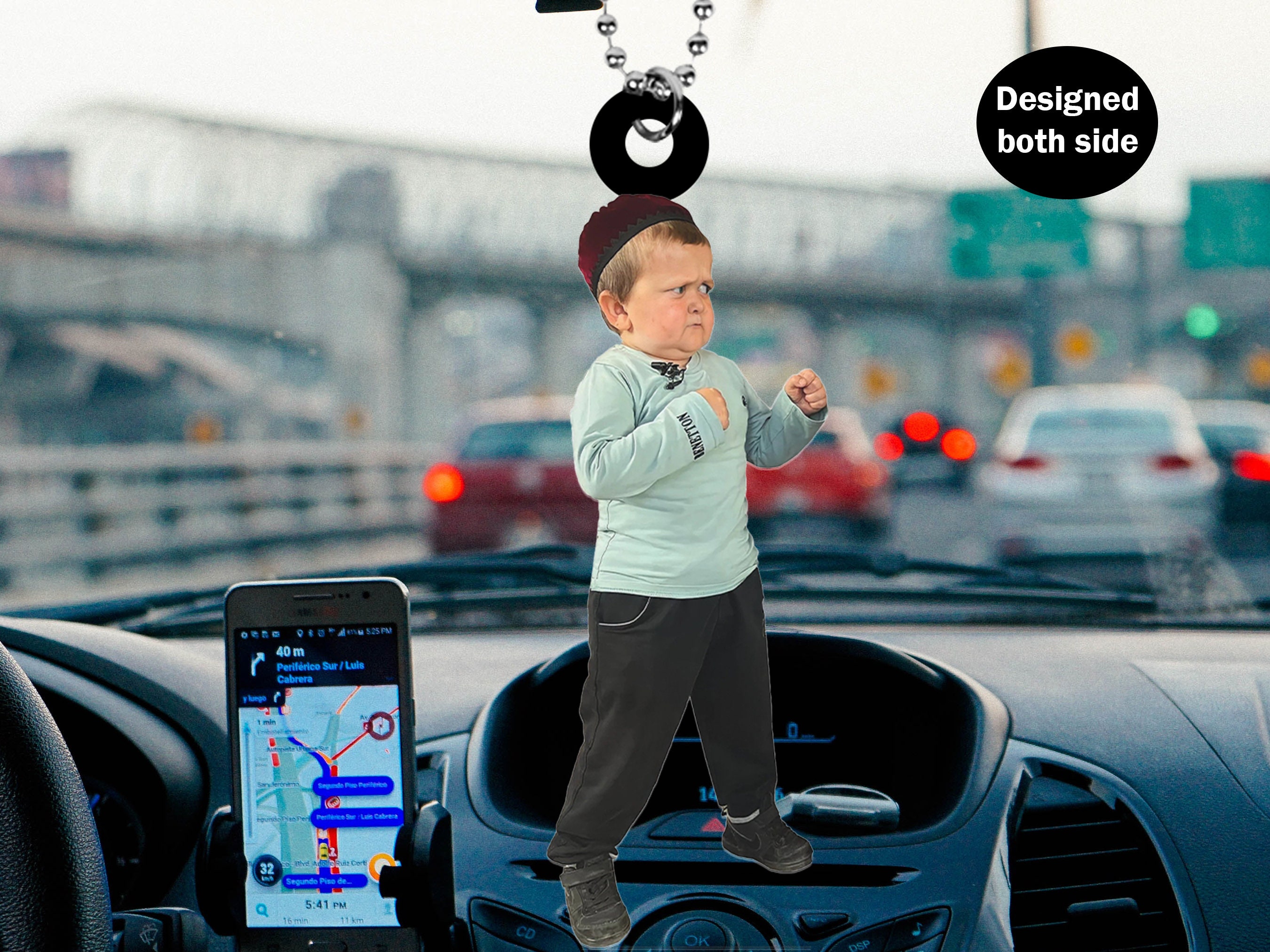 Fighting Hasbulla Meme Car Rear View Mirror Ornament, Hasbulla Car ...