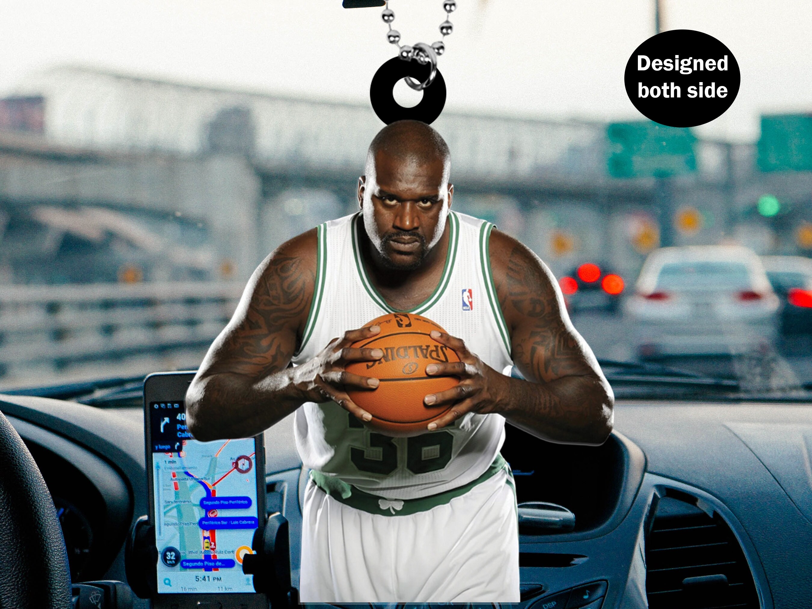 Shaquille O'neal Car Rear View Mirror Ornament Shaquille - Etsy