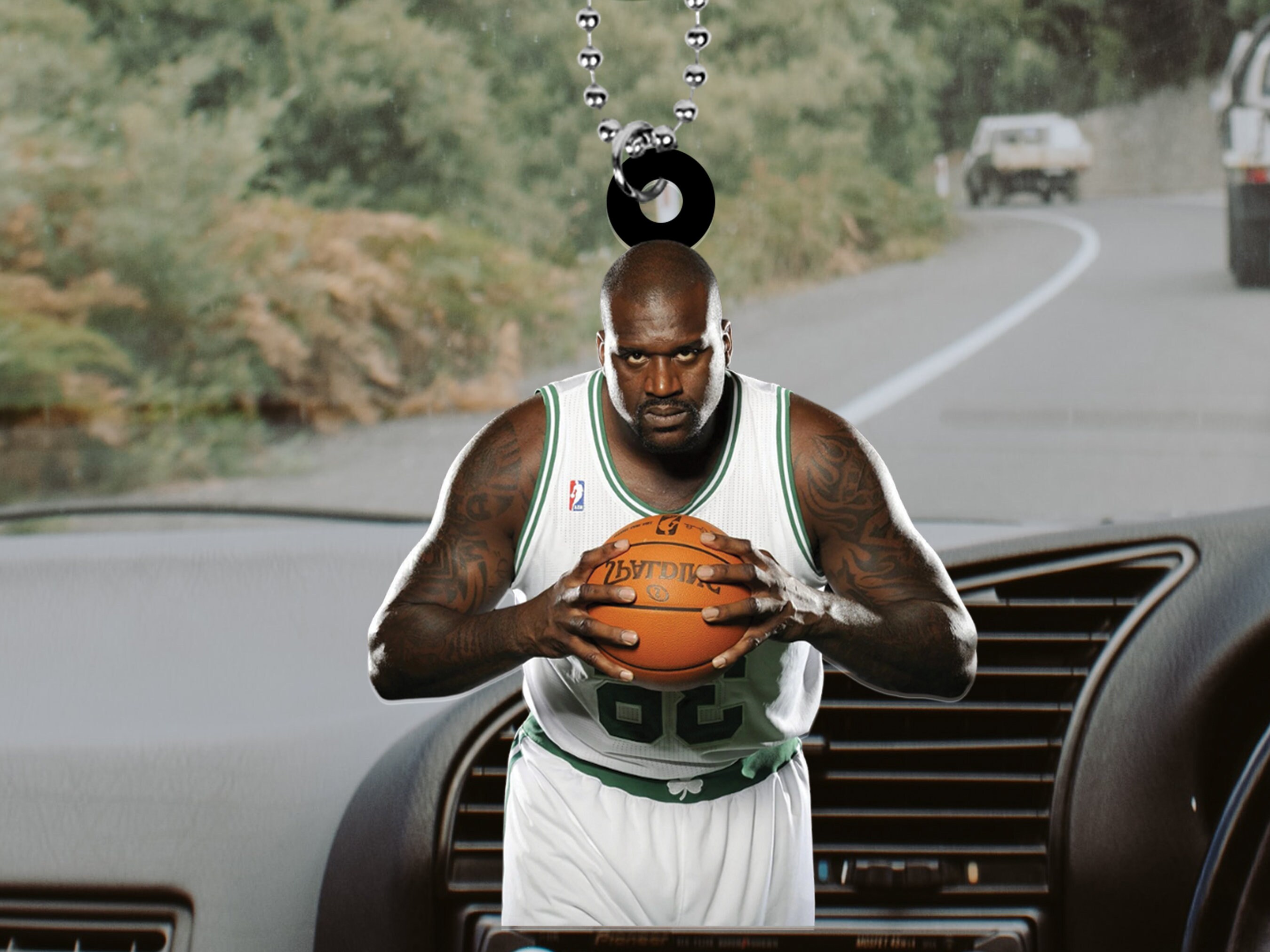 Shaquille O'neal Car Rear View Mirror Ornament Shaquille - Etsy