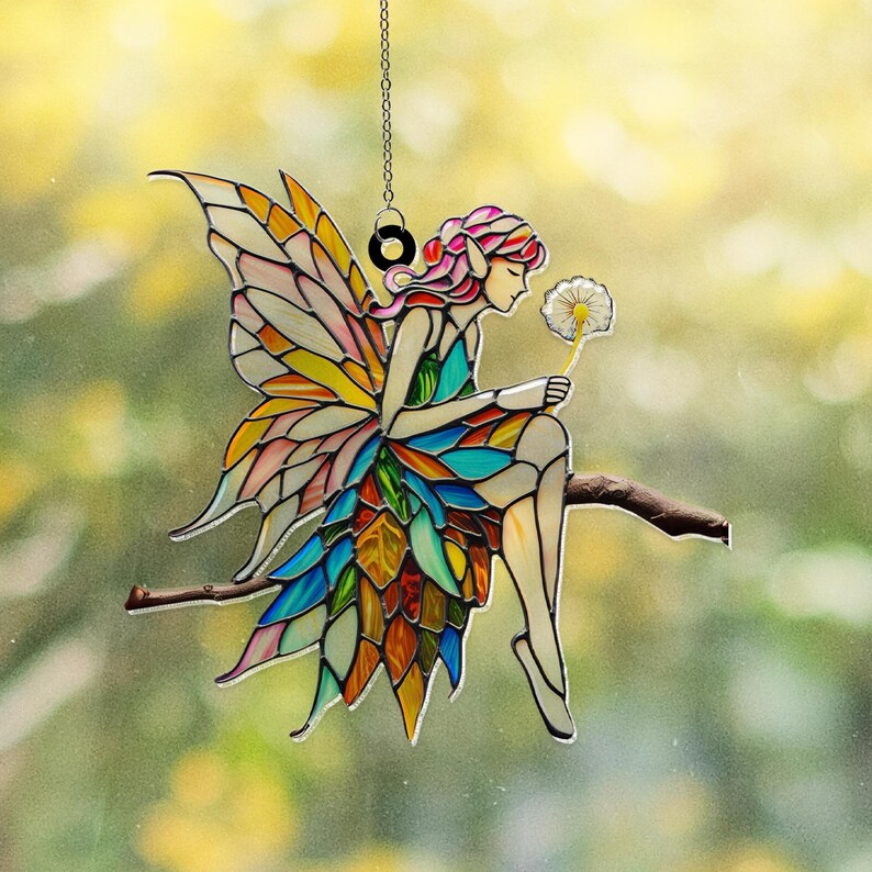Lightcatcher Enchanted Forest Fairy Acrylic Window Hanging Ornament ...