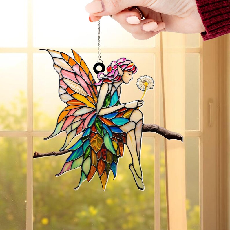 Lightcatcher Enchanted Forest Fairy Acrylic Window Hanging Ornament ...