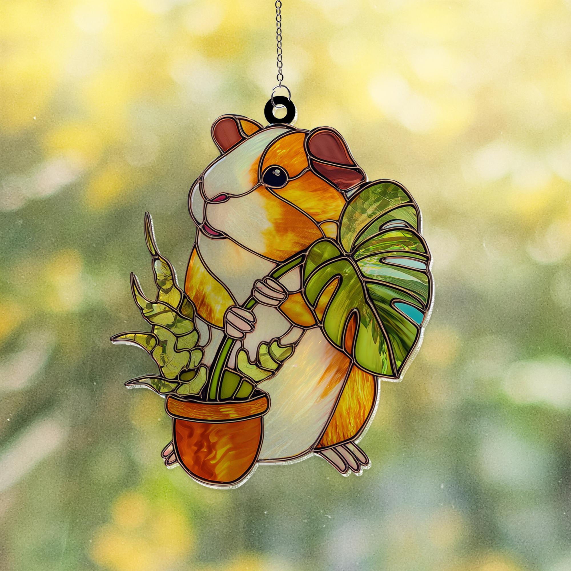Guinea Pig Acrylic Suncatcher Window Hanging – Custom Clear Acrylic ...
