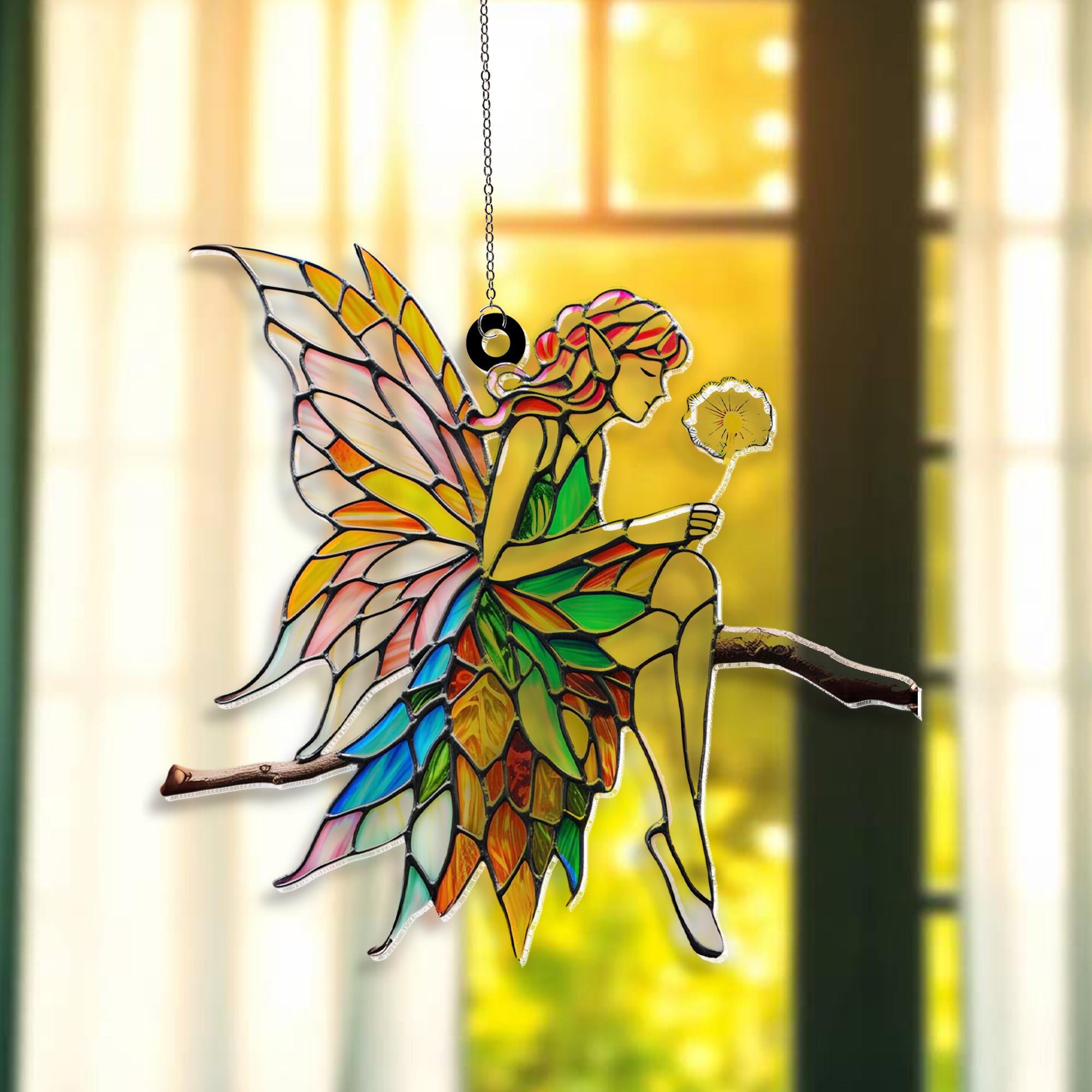 Lightcatcher Enchanted Forest Fairy Acrylic Window Hanging Ornament ...