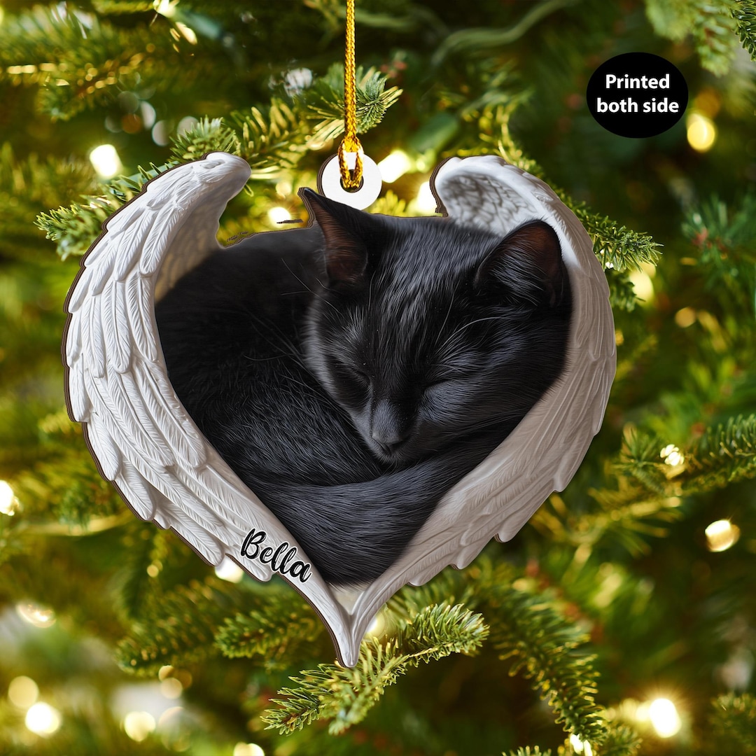 Personalized Bombay Cat Angel Ash Plywood Ornament Flat 2D Cutout ...