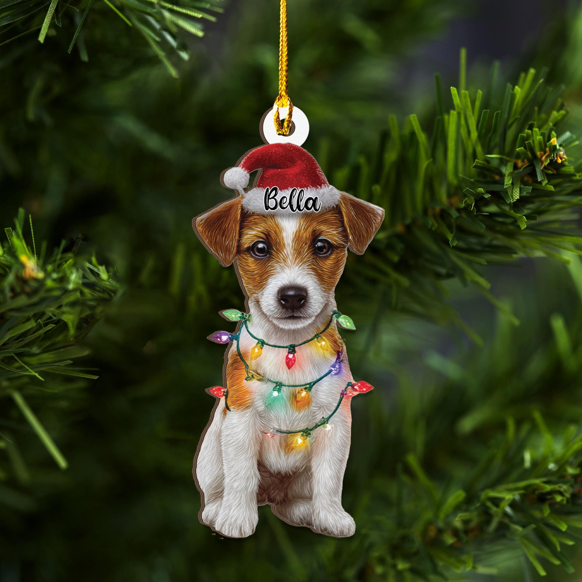 Personalized Jack Russell Terrier Dog Christmas Ash Plywood Ornament ...