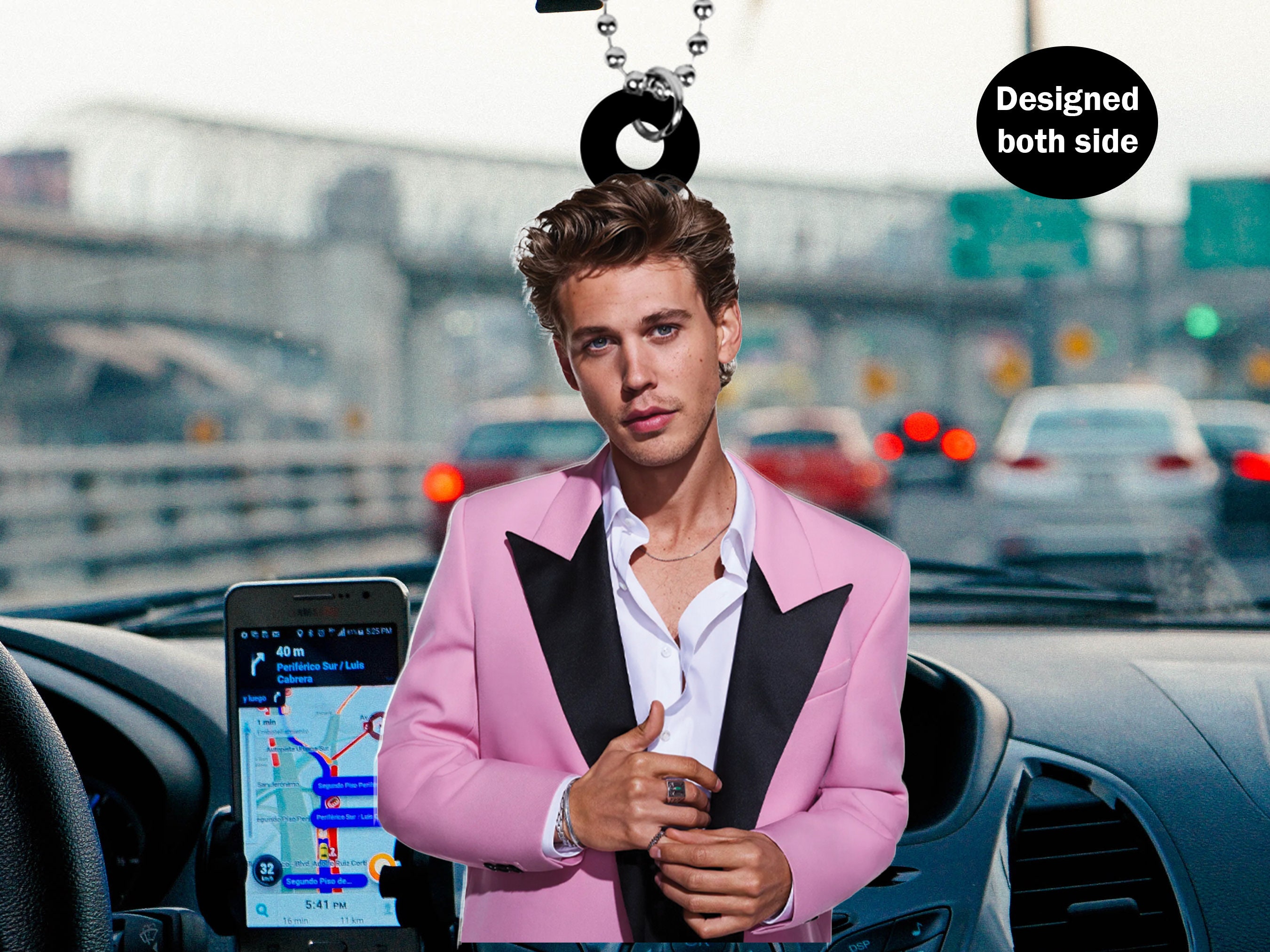 Austin Butler as Elvis Car Rear View Mirror Ornament Austin - Etsy UK