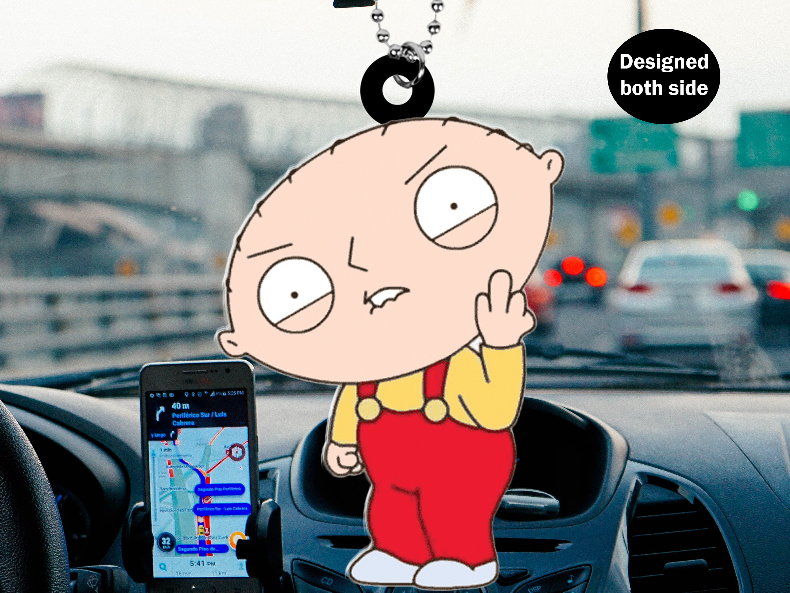 Stewie Griffin Car Rear View Mirror Ornament, Stewie Griffin Meme Car ...