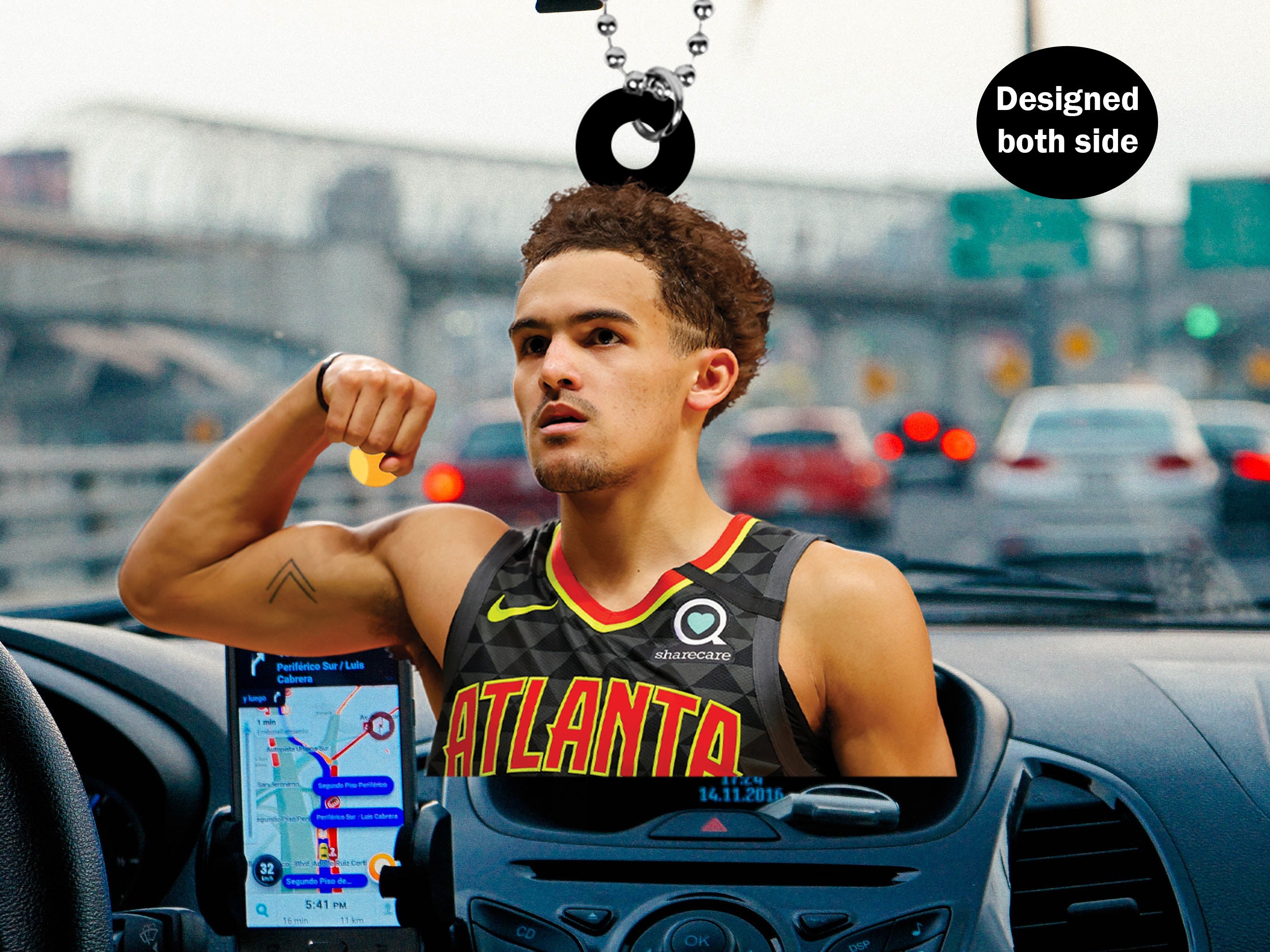 Trae Young Car Rear View Mirror Ornament Trae Young Car - Etsy