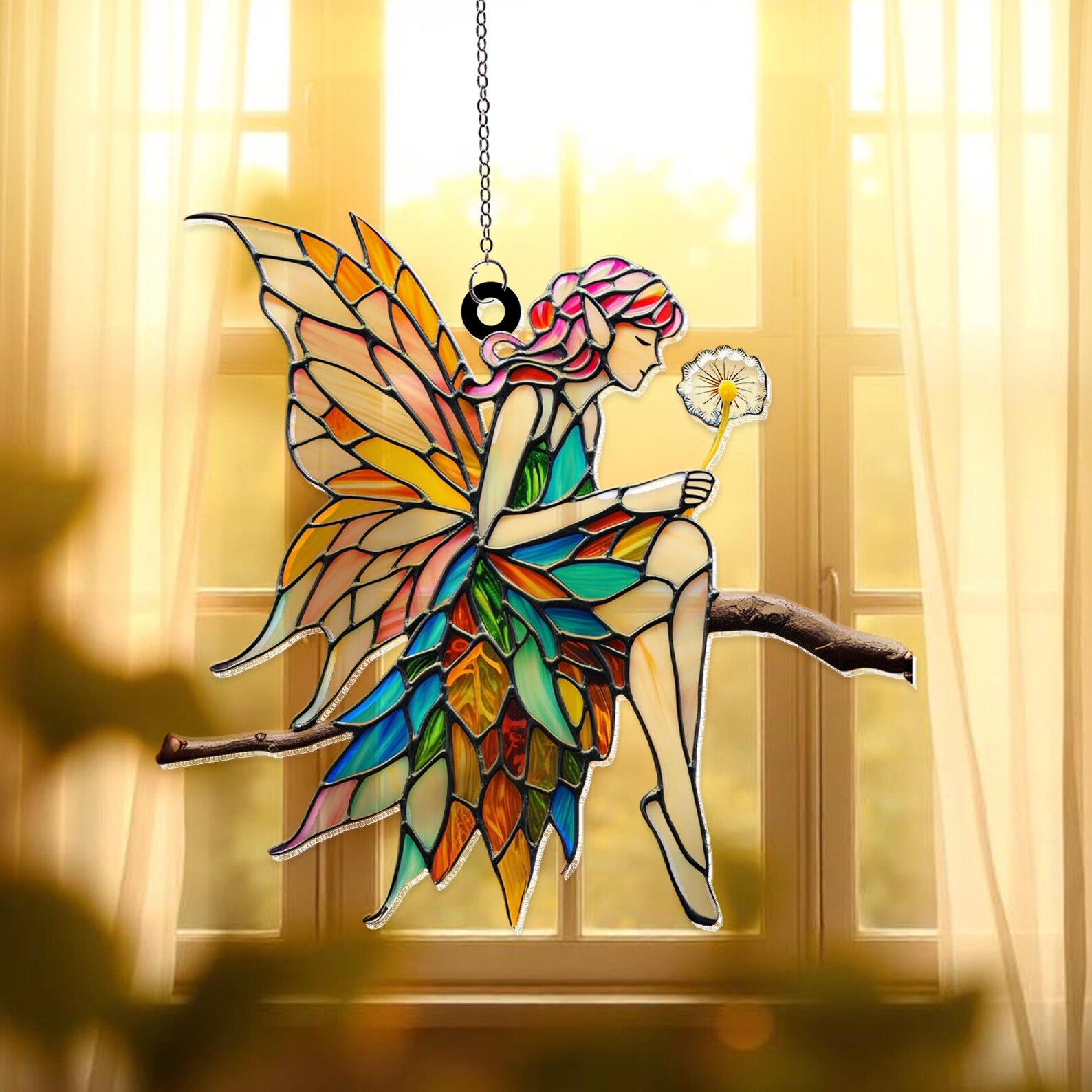Lightcatcher Enchanted Forest Fairy Acrylic Window Hanging Ornament ...