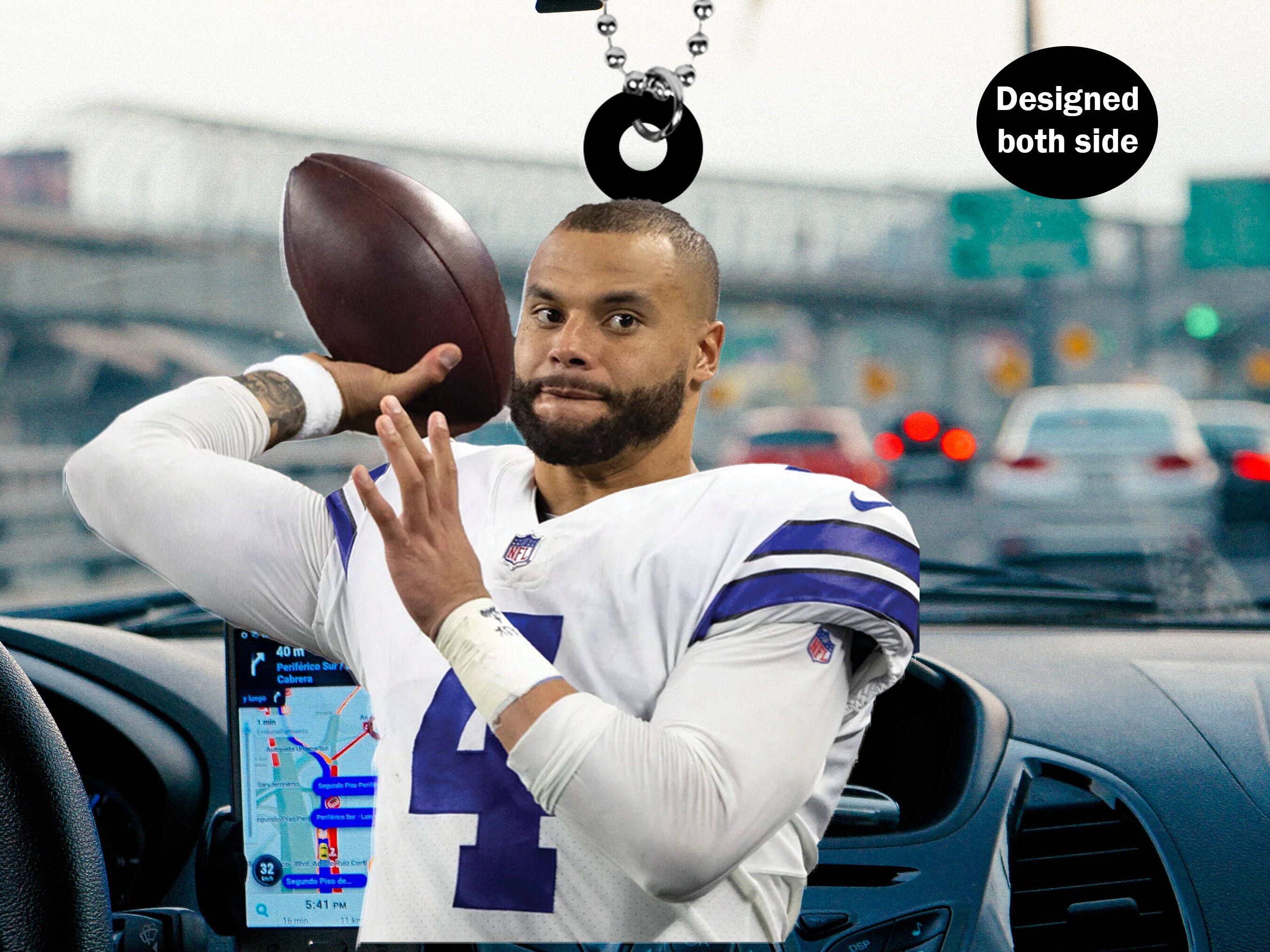 Dak Prescott Car Rear View Mirror Ornament Dak Prescott Car - Etsy