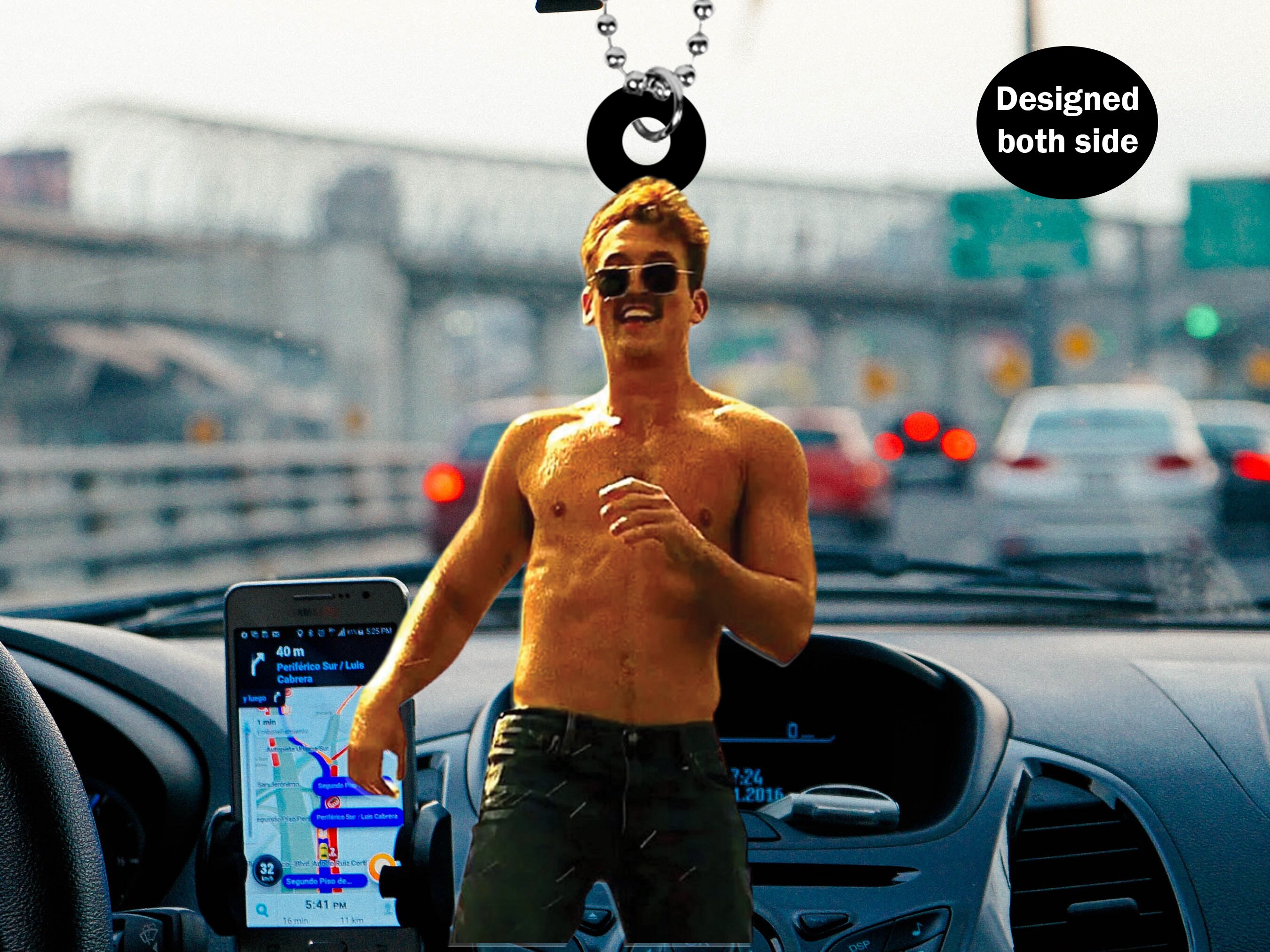Miles Teller Dancing Car Rear View Mirror Ornament Handsome - Etsy
