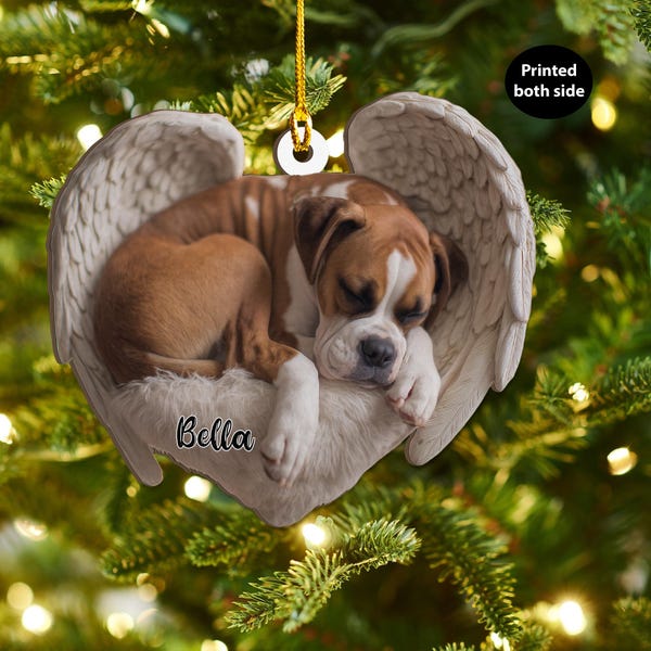 Boxer Tree Ornaments - Etsy