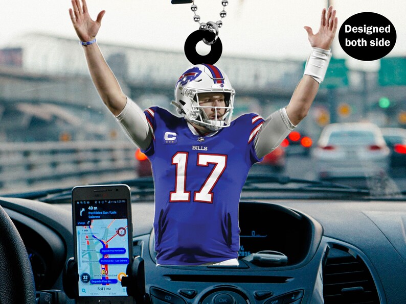 Josh Allen Car Rear View Mirror Ornament, Josh Allen Car Hanger, Josh ...