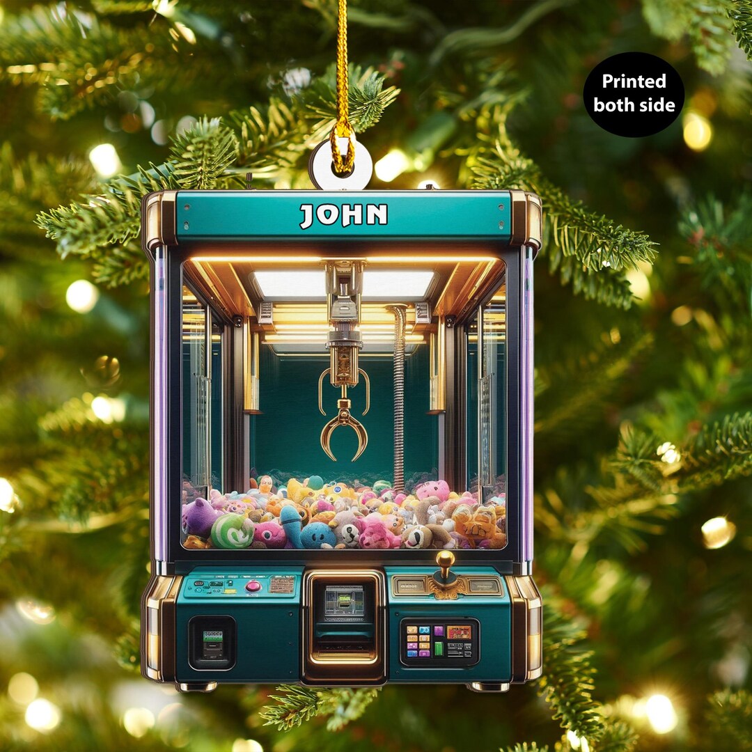 Personalized Plush Toy Vending Machine Double Sided Wood Ornament ...
