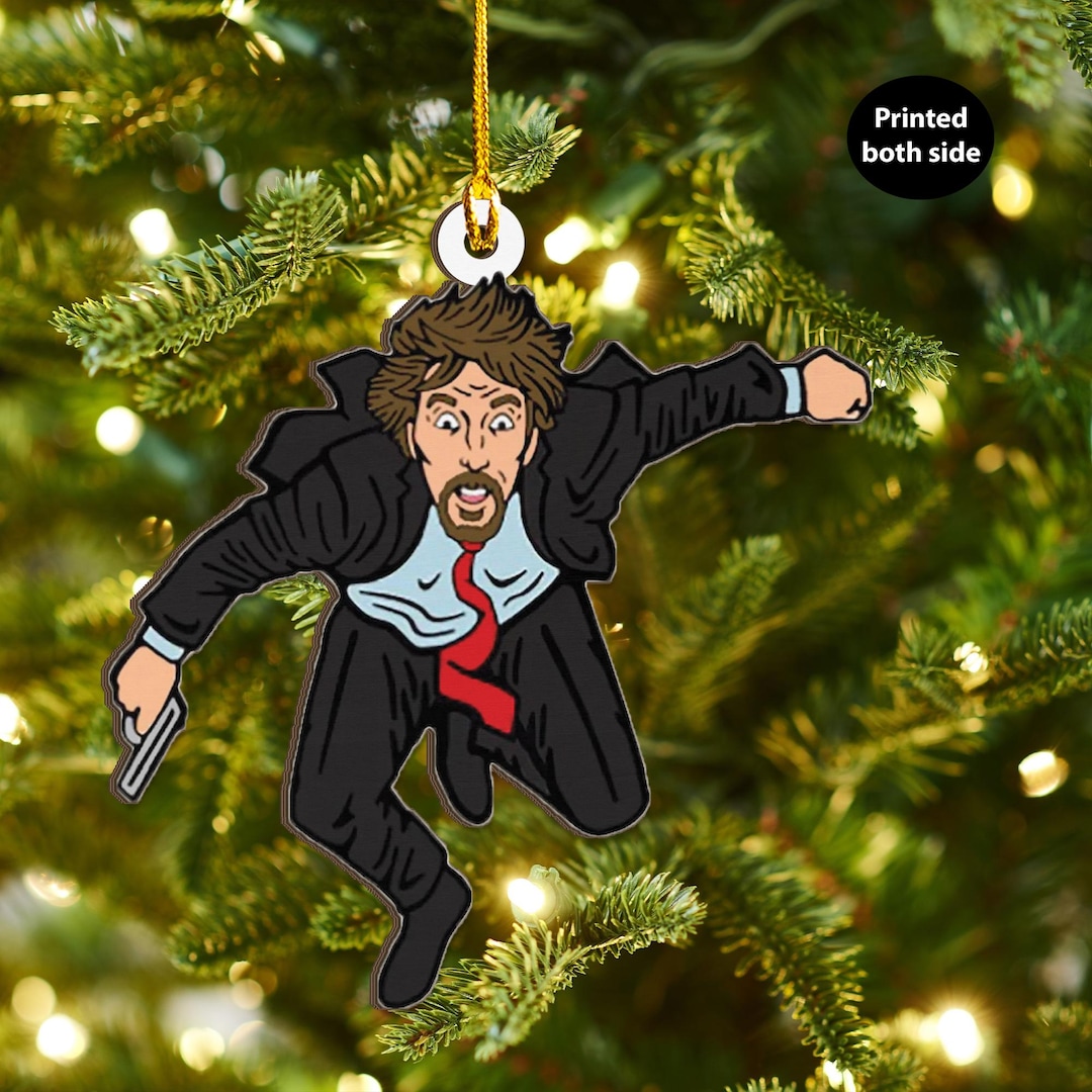 Hans Gruber Falling off Nakatomi Plaza Ornament Car Rear View Mirror ...