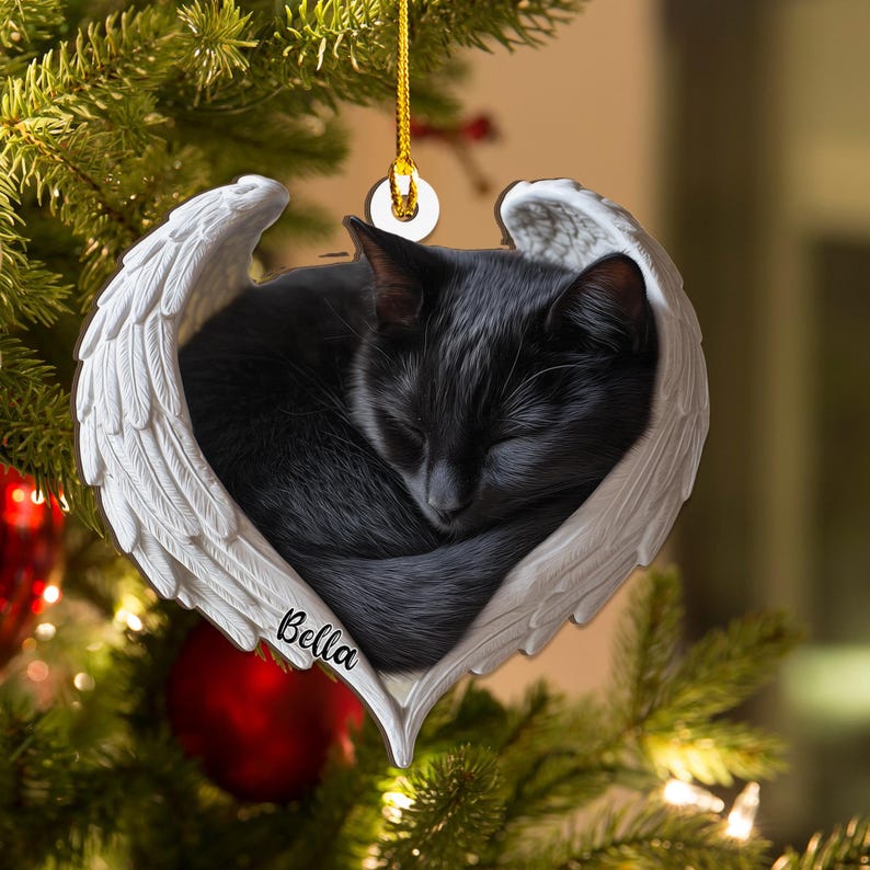 Personalized Bombay Cat Angel Ash Plywood Ornament Flat 2D Cutout ...