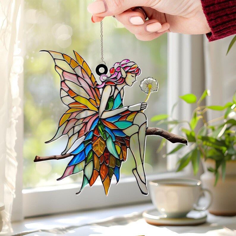 Lightcatcher Enchanted Forest Fairy Acrylic Window Hanging Ornament ...