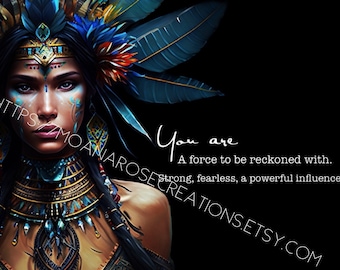 Beautiful Aztec Queen Woman Art18//premium Digital Product Ai Clip Art ...