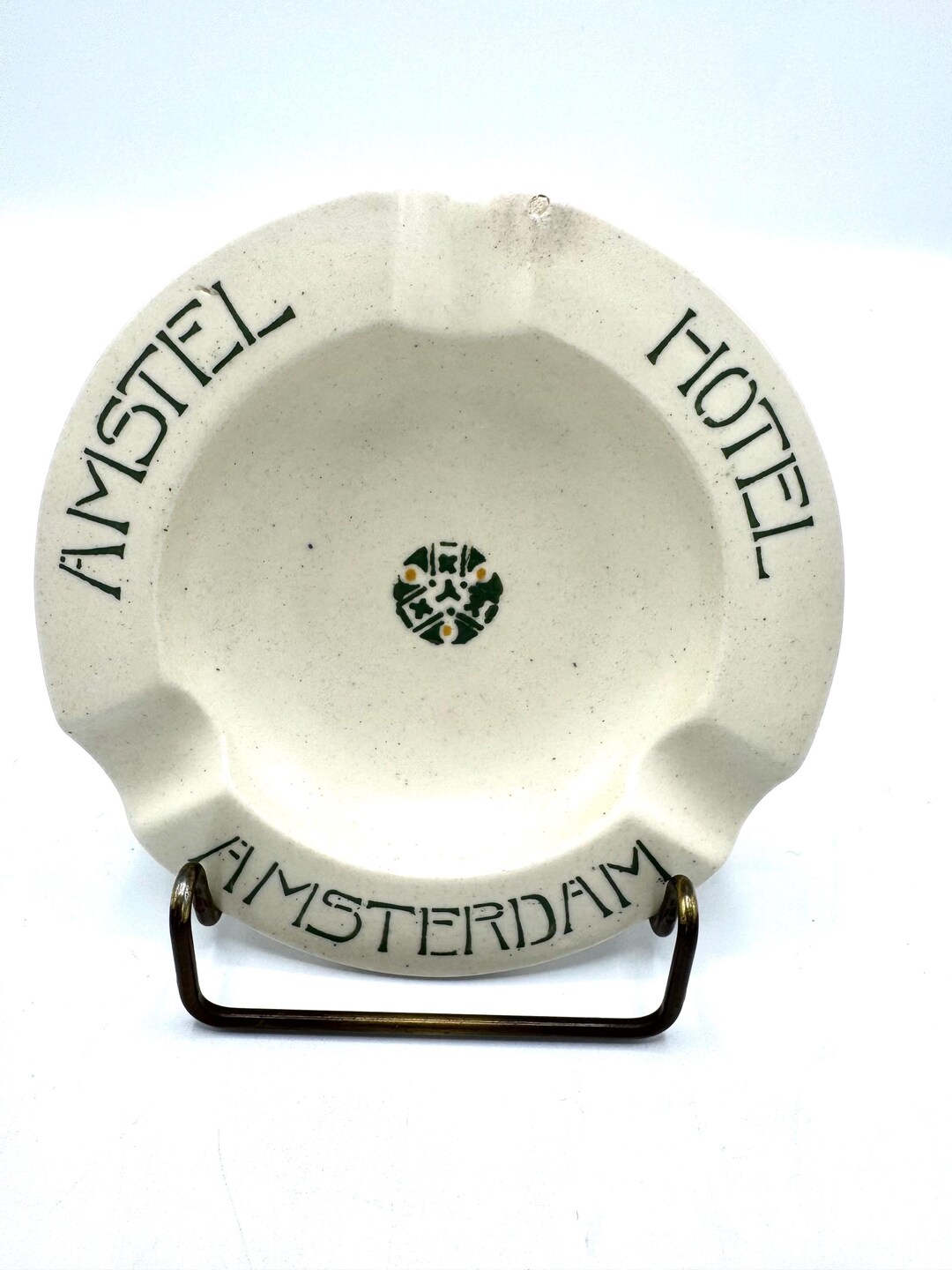 Antique Amstel Hotel Amsterdam Ashtray or Trinket Tray De Distel Art ...