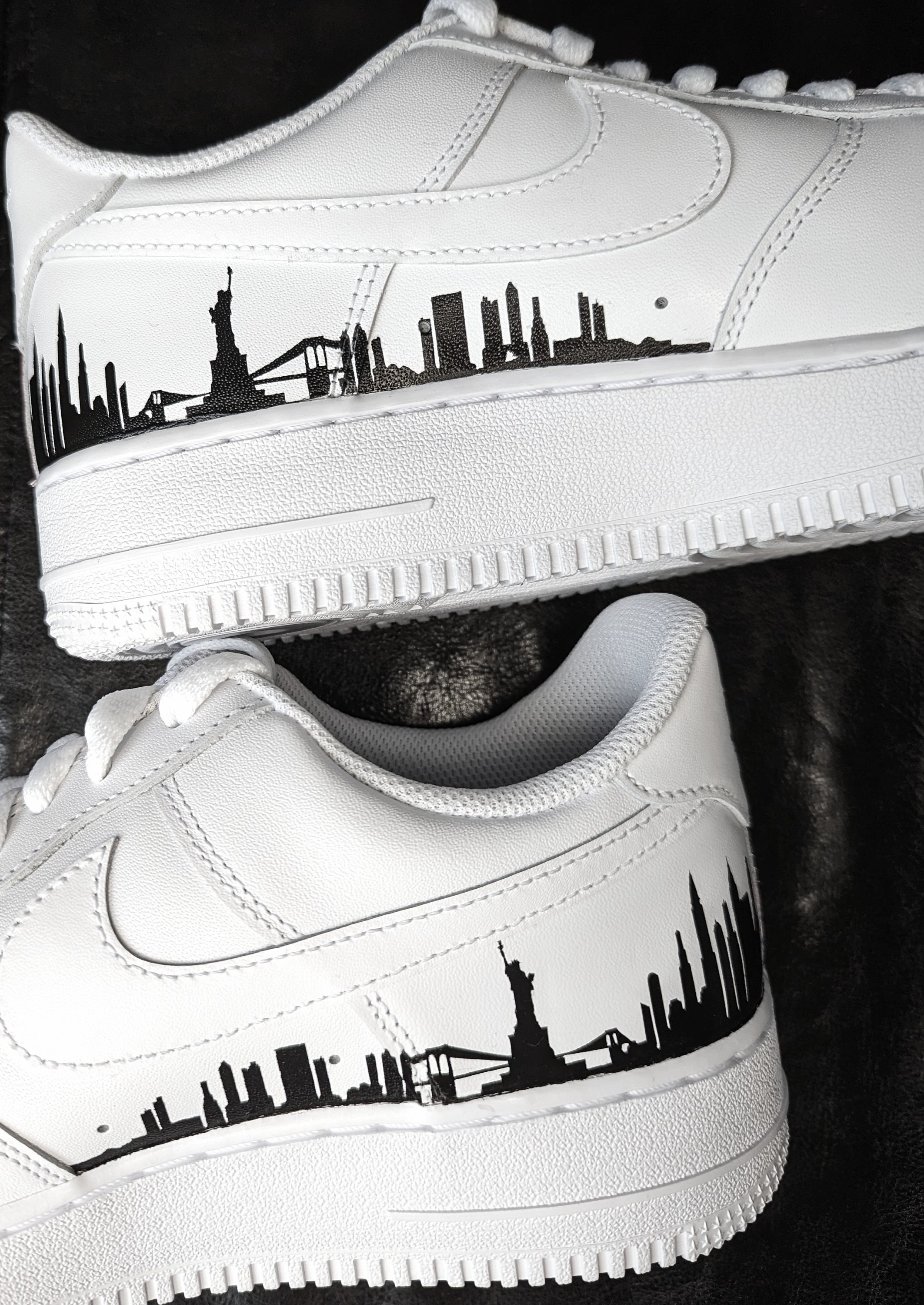 Custom City Skyline/flag Air Force 1 Sneakers - Etsy