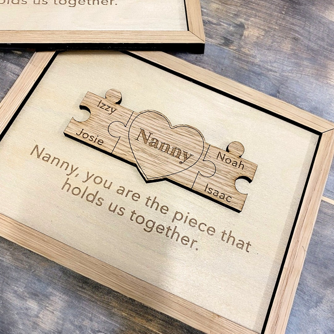 Keepsake Gift for Nanny, Grandma, Grandparent | Personalised Puzzle ...