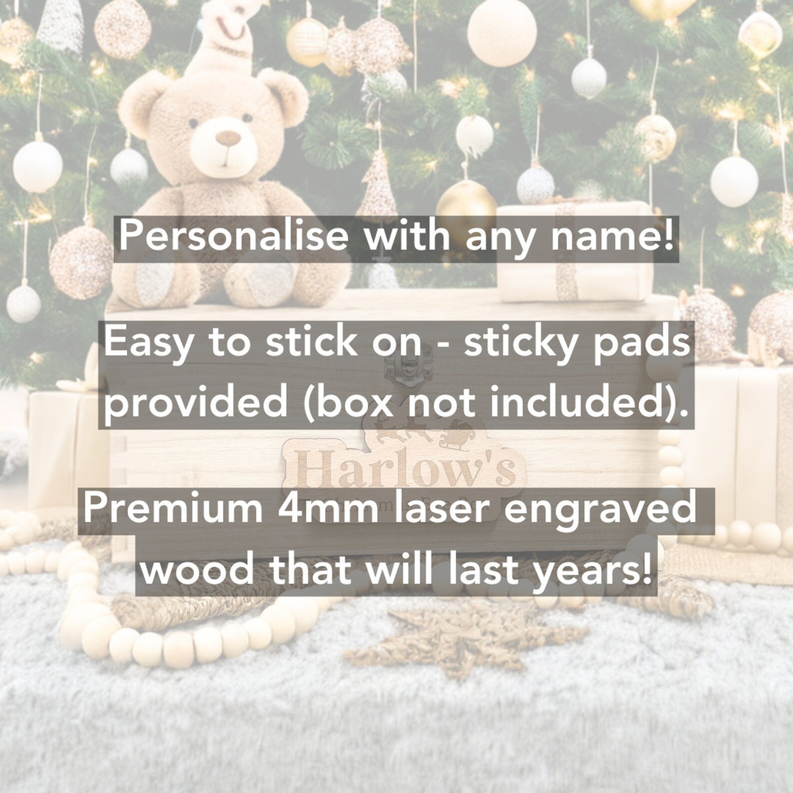 Personalised Wooden Christmas Eve Box Plaque | Name's Special Delivery ...