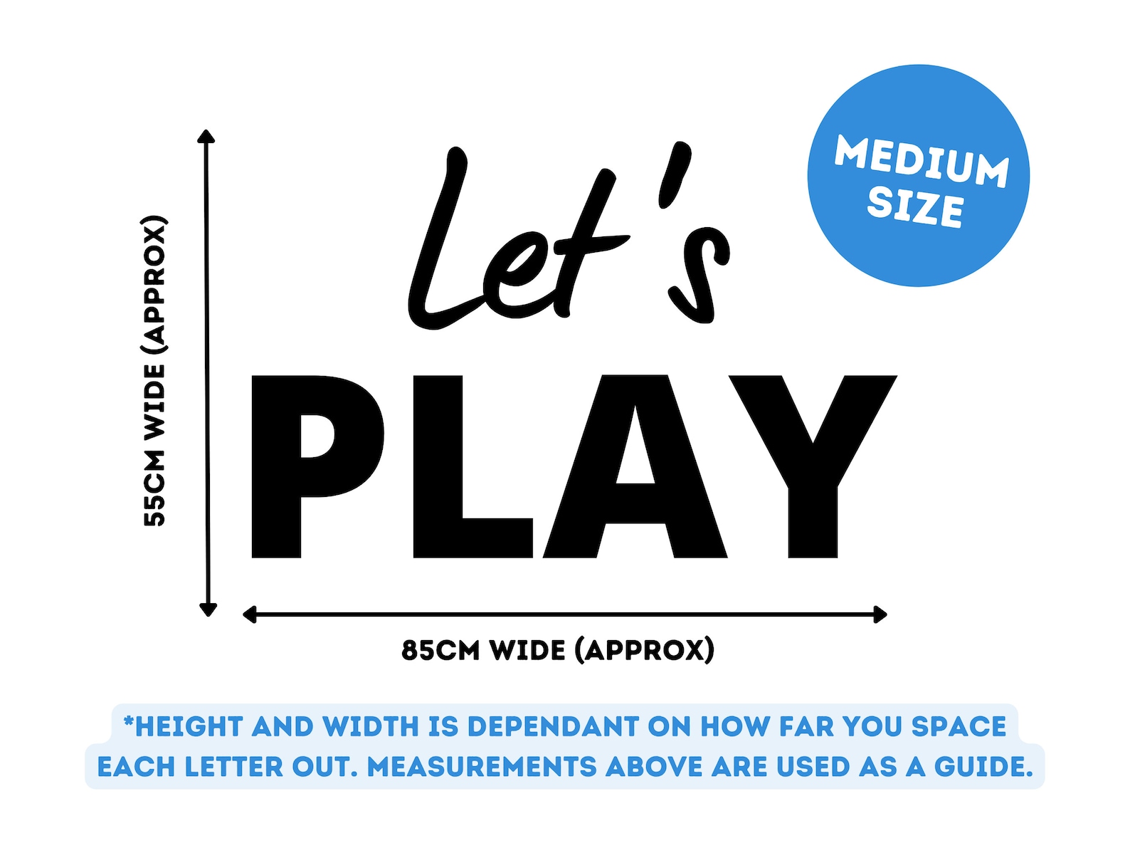 Let's PLAY Sign Wall Lettering Wooden Nursery Sign | Etsy