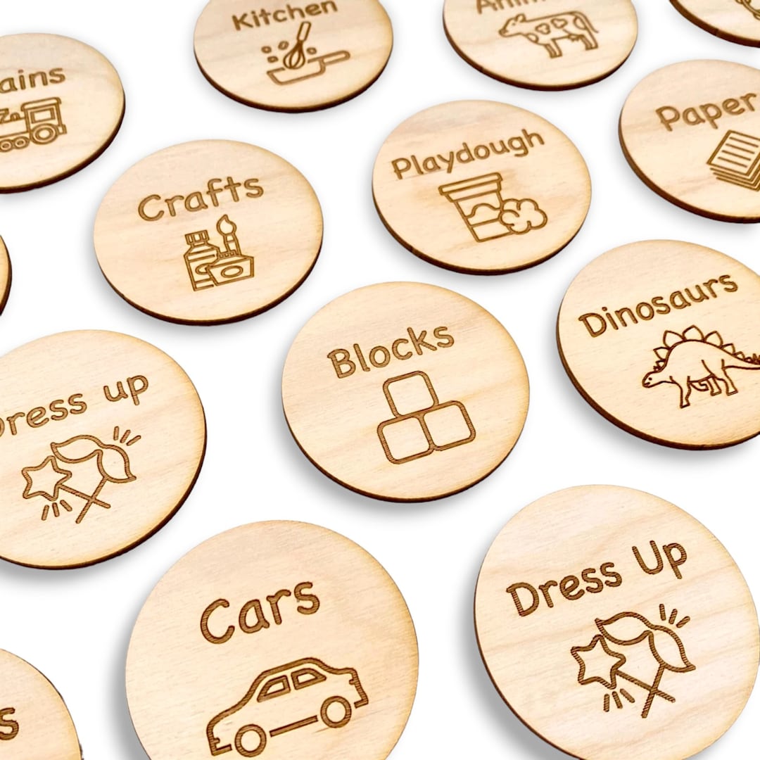 Toy Box Storage Tags - Wooden Trofast Labels - Playroom Decor ...