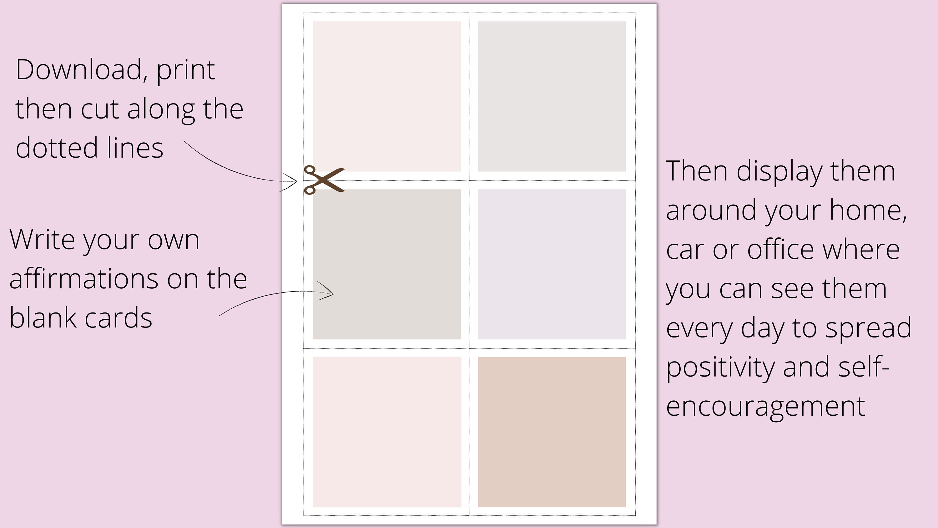 Printable Motivational Self-care Affirmation Cards, Positivity Cards ...