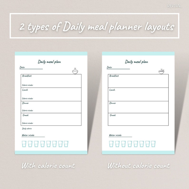 Meal Planner Printable, Meal Planner Bundle, Weekly Food Dairy, Meal Plan PDF, Meal Planner ...