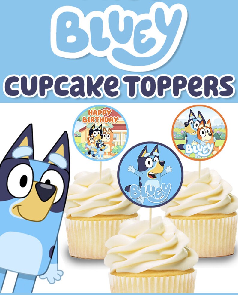 Bluey and Bingo Theme Party Birthday Cake Toppers Download Print at ...