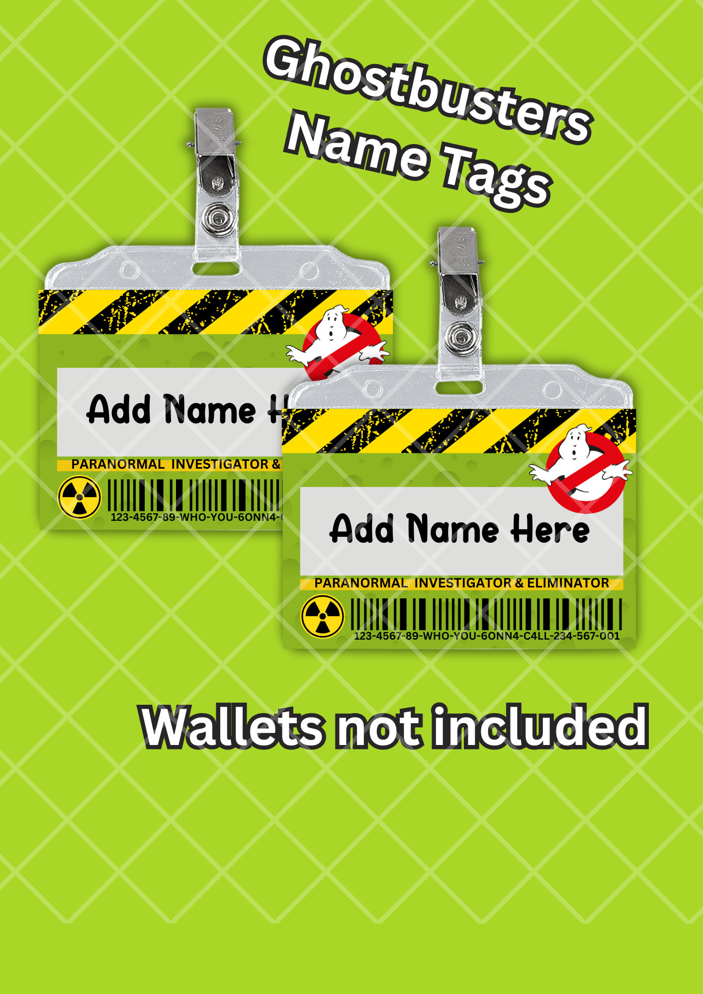 Ghostbusters Theme Party Name ID Tags PDF Download Print at Home - Etsy