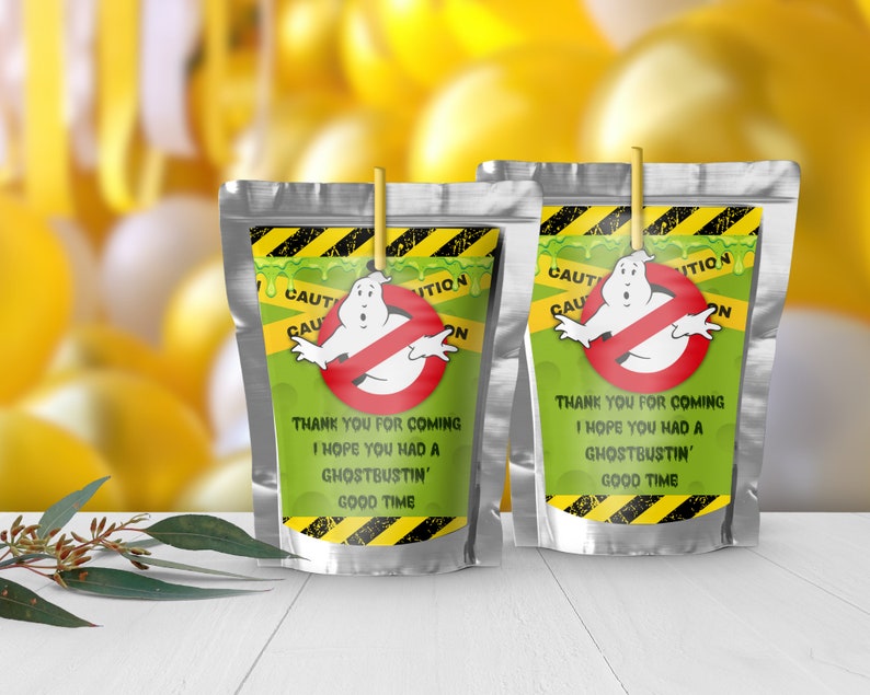 Ghostbusters Party Theme Capri Sun Labels Download and Print at Home - Etsy