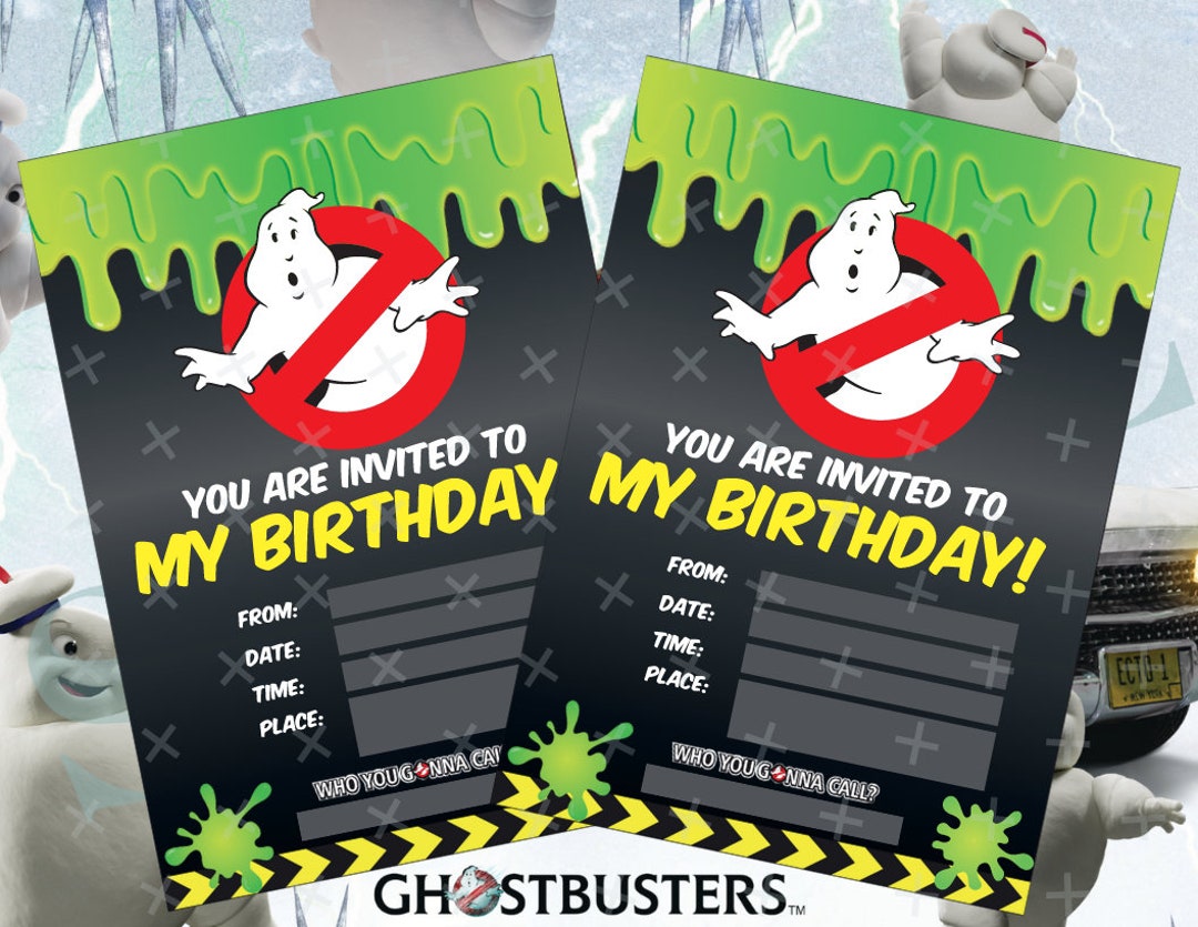 Ghostbusters Theme Party Invitations Editable in Corjl - Etsy UK