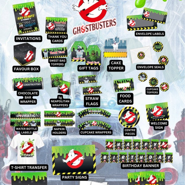 Ghostbusters Party Supplies - Etsy