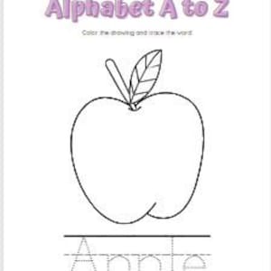 Alphabet A to Z Coloring Worksheet Set - Etsy