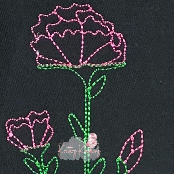 Carnation Embroidery - Etsy