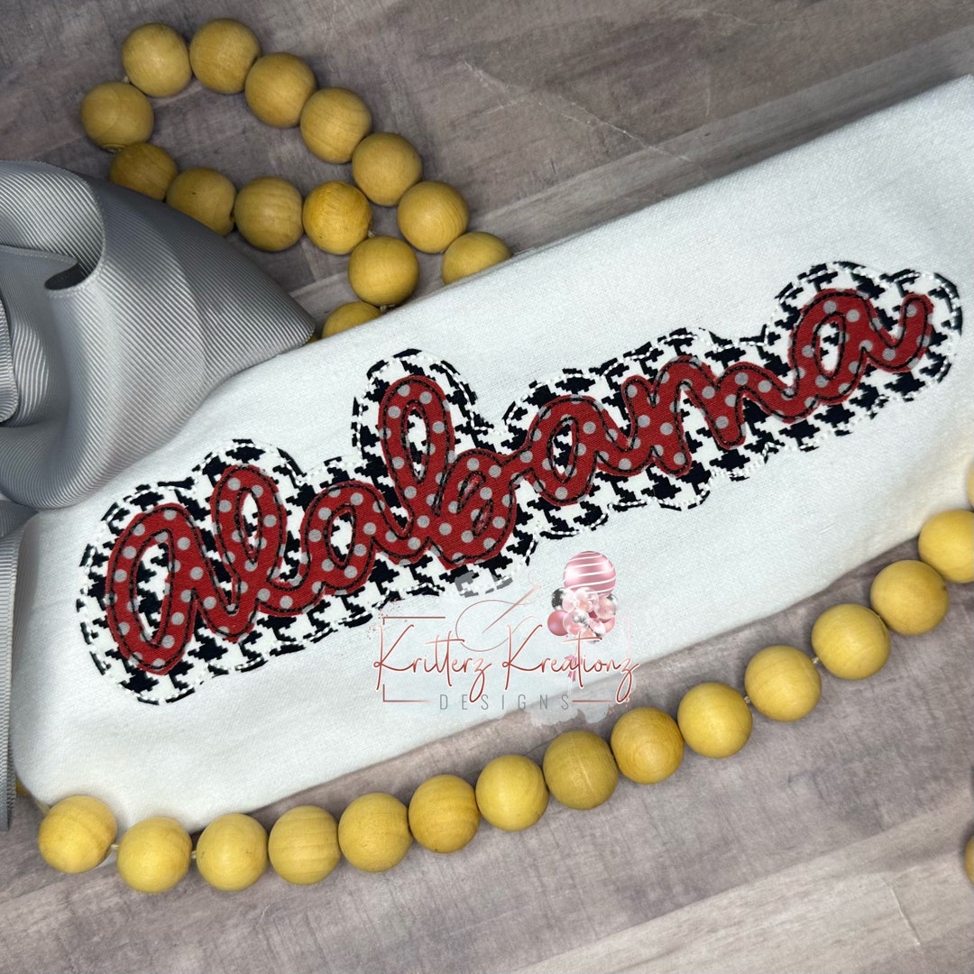 Alabama Double Applique Design. Alabama Offset Applique Design. State ...