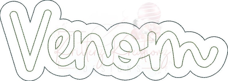 Venom Double Applique Design. Venom Offset Applique Design. Sports Team ...