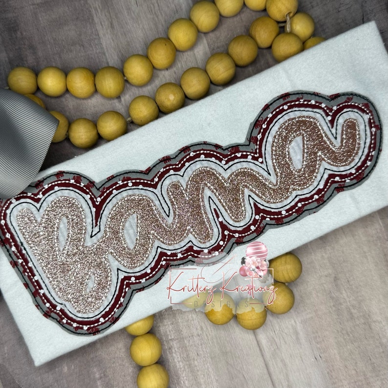 Bama Triple Applique Design. Bama Offset Applique Design. School Mascot ...