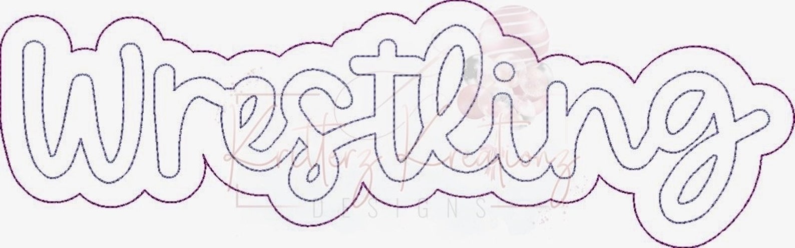 Wrestling Double Applique Design. Wrestling Offset Applique Design ...