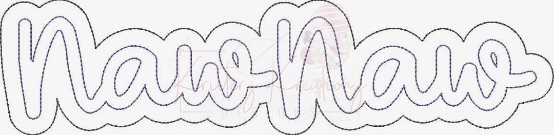 Nawnaw Double Applique Design. Nawnaw Offset Applique Design. Grandma ...