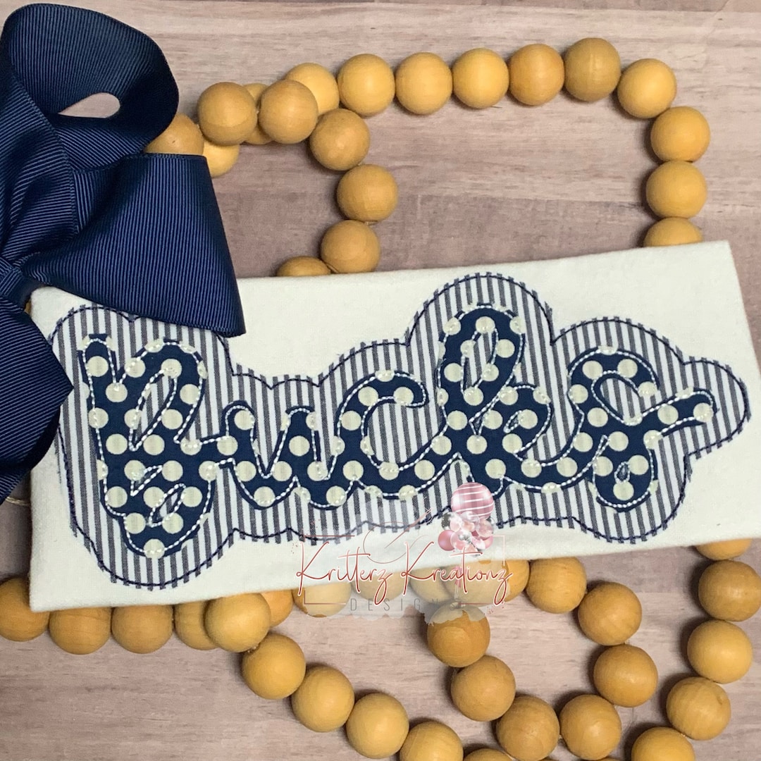 Bucks Double Applique Design. Bucks Offset Applique Design. School ...