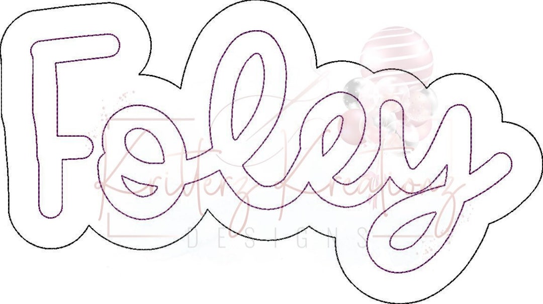 Foley Double Applique Design. Foley Offset Applique Design. School ...